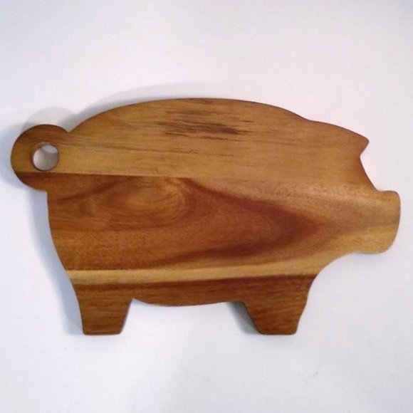 acacia swimwear | Kitchen | Acacia Wood Farmhouse Pig Shape Serve Board ...